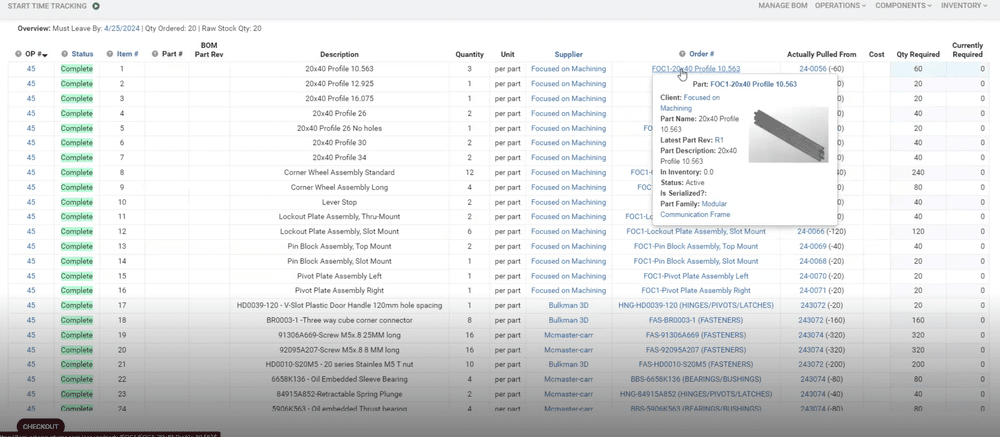 How Our ERP System Streamlines Assemblies | Focused on Machining