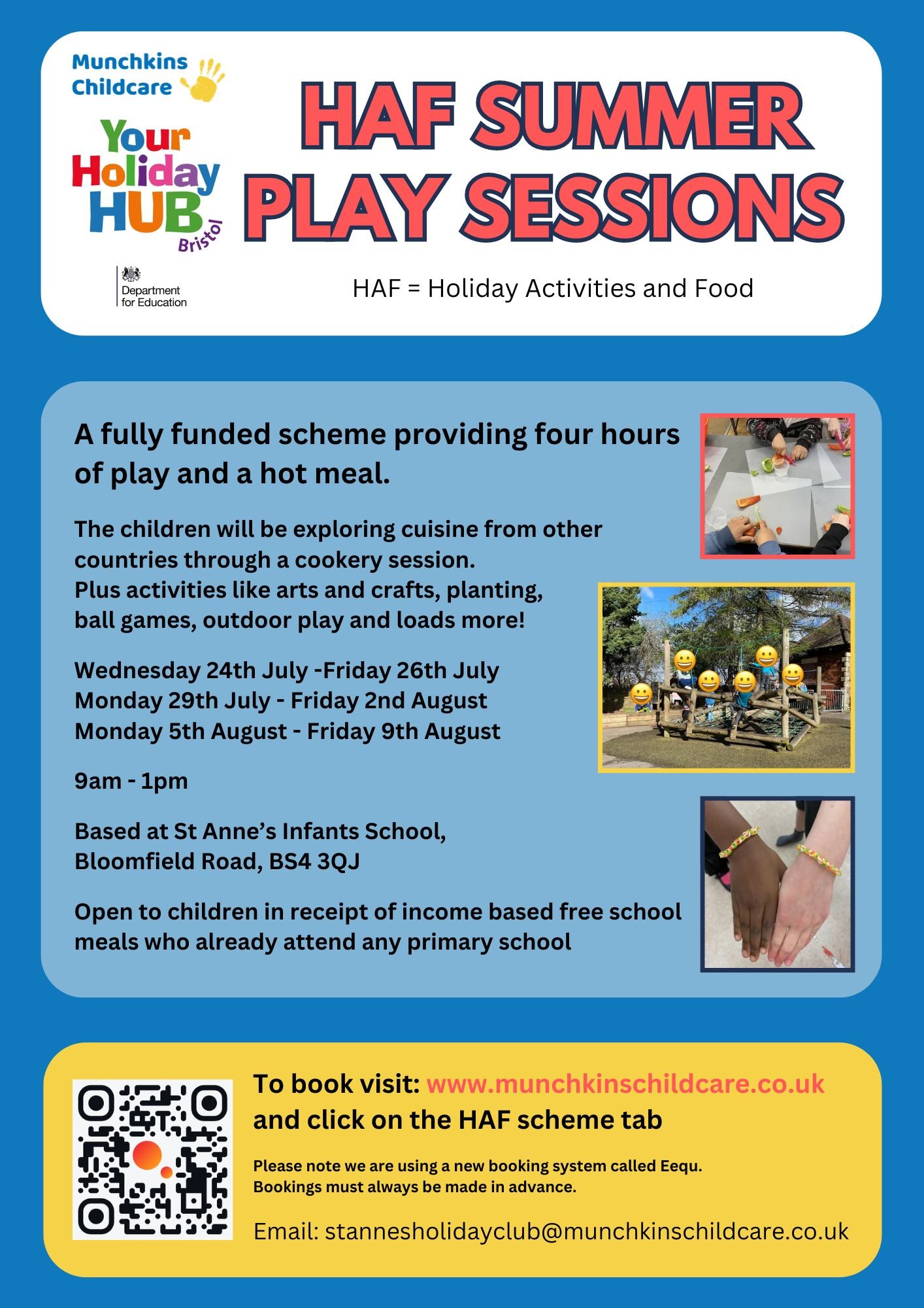 HAF scheme — Munchkins Childcare