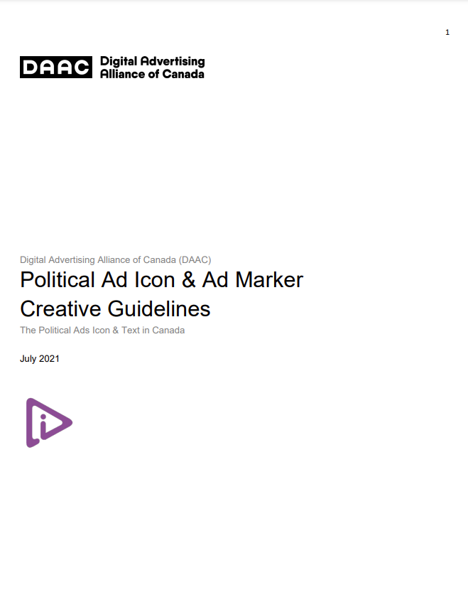 Principles & Guidelines for — Political Ads