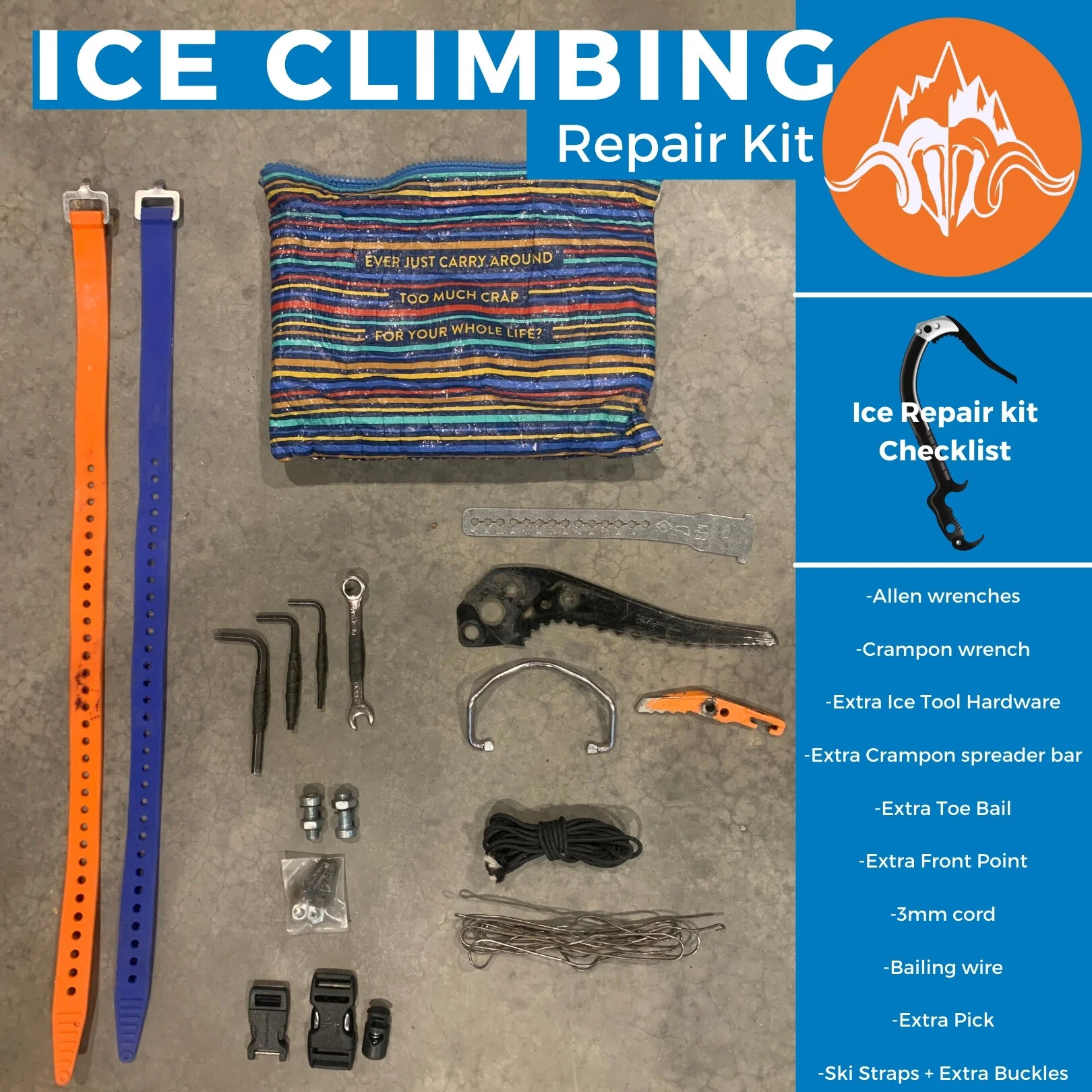 Ice Climbers Repair Kit — Mountain Bureau LLC