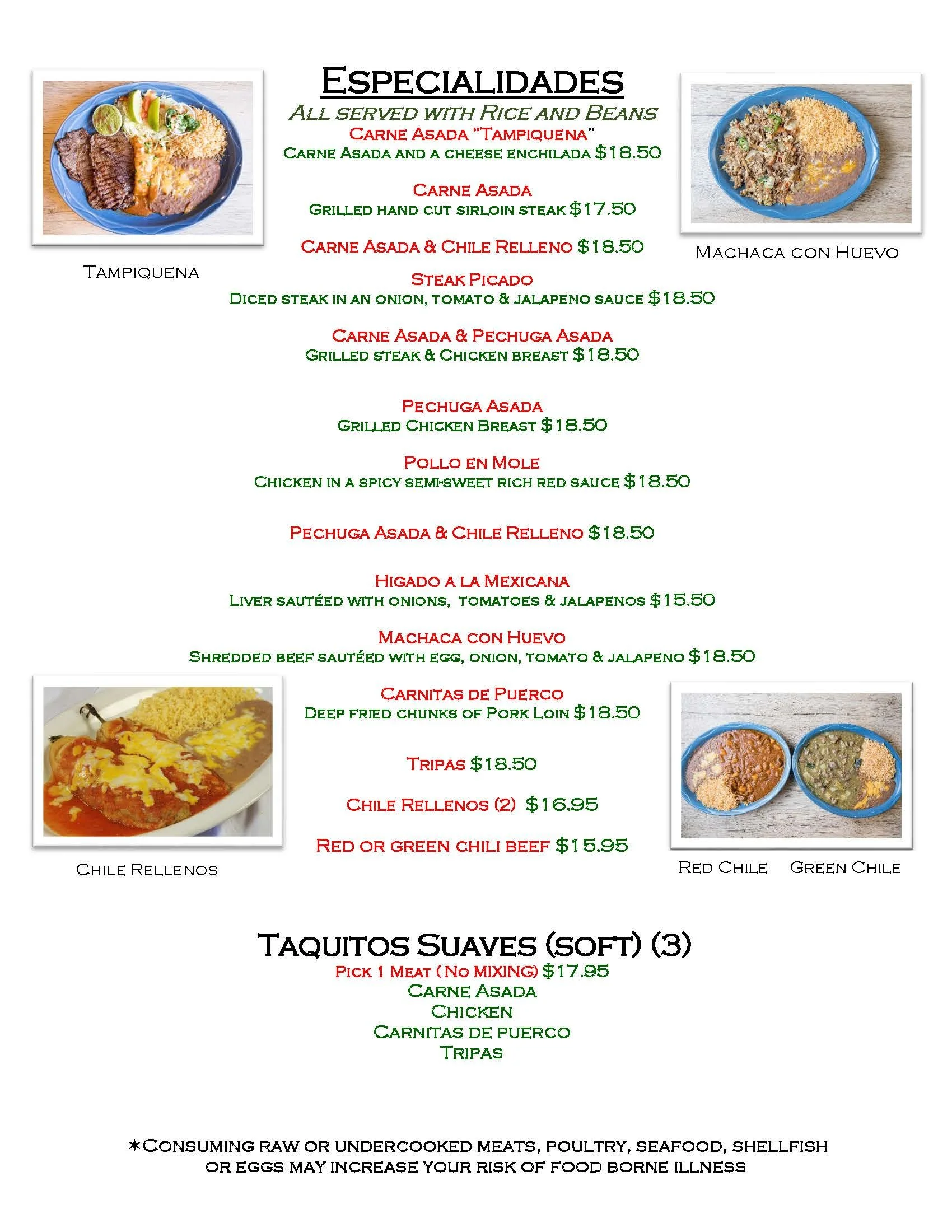 MENU — Comedor Guadalajara