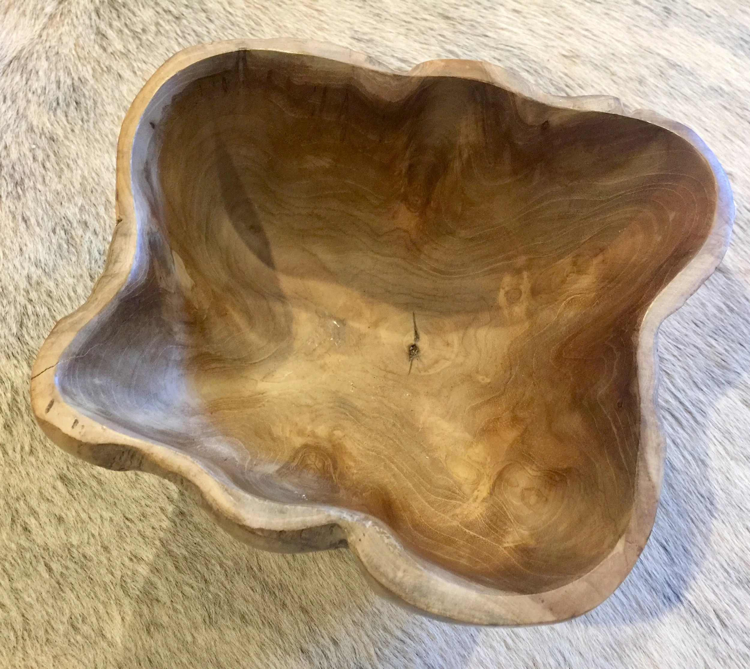 Organic Teak Shallow Bowl — HH Collective | Create Your Own Happiness