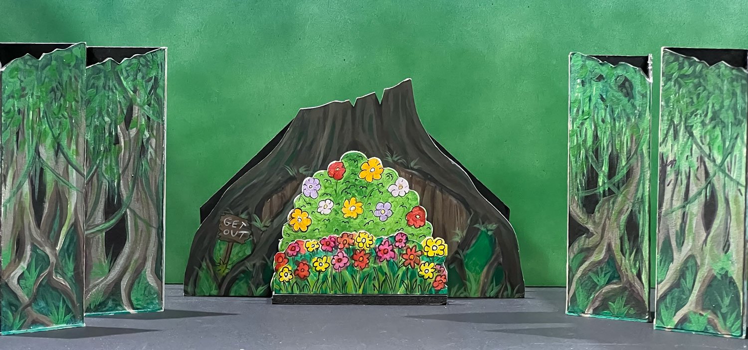 Shrek Hire Set Including Large Dragon Puppet — Small Venue Scenery Hire