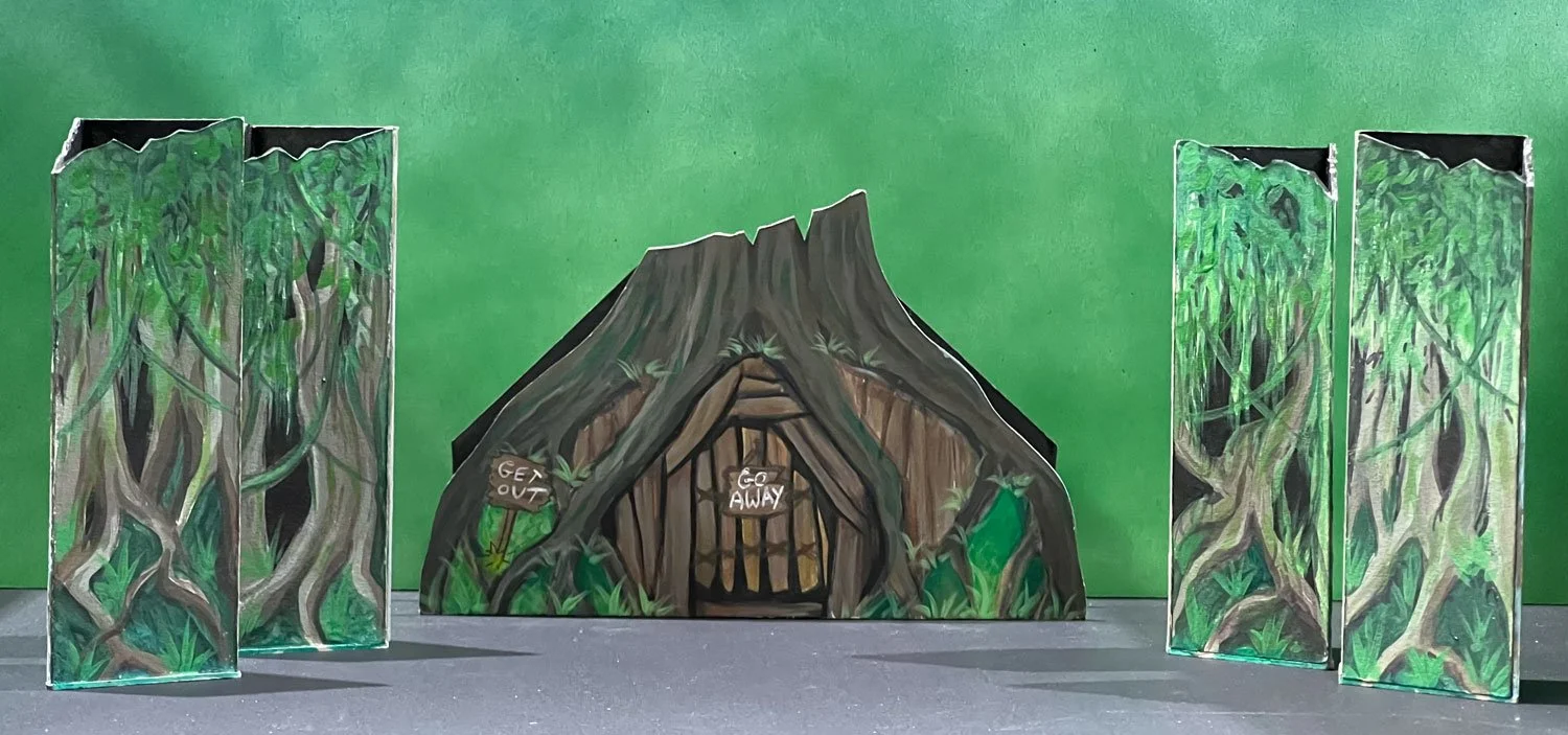 Shrek Hire Set Including Large Dragon Puppet — Small Venue Scenery Hire