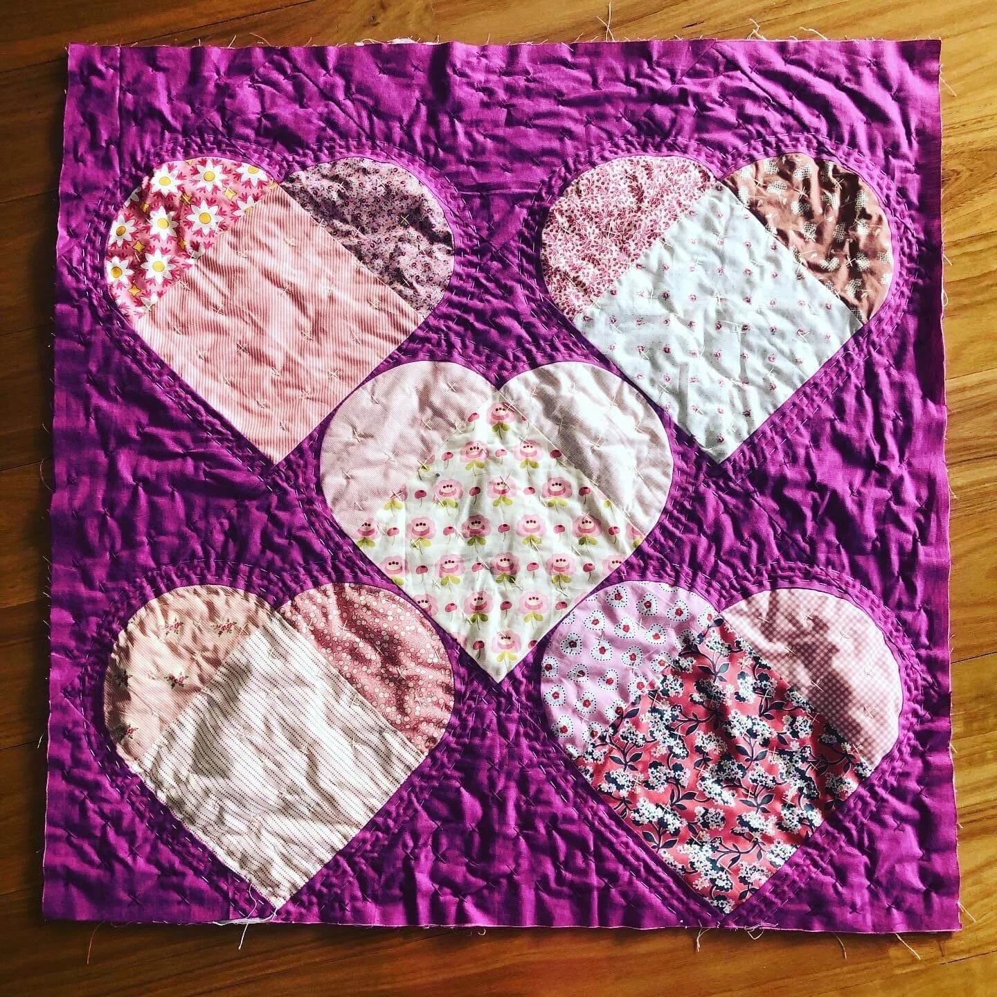 Purple Hearts Quilt Ideas