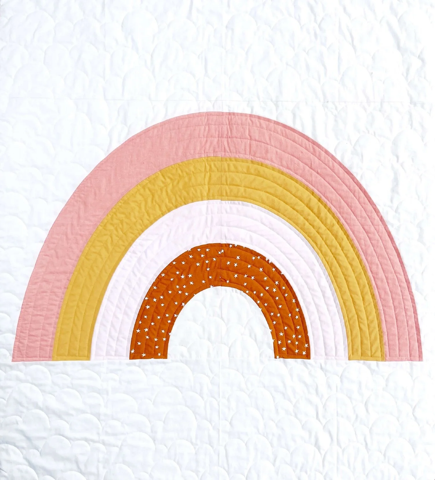 Beginning Curves Quilt PDF Retro Rainbow Quilt Pattern Modern Baby ...