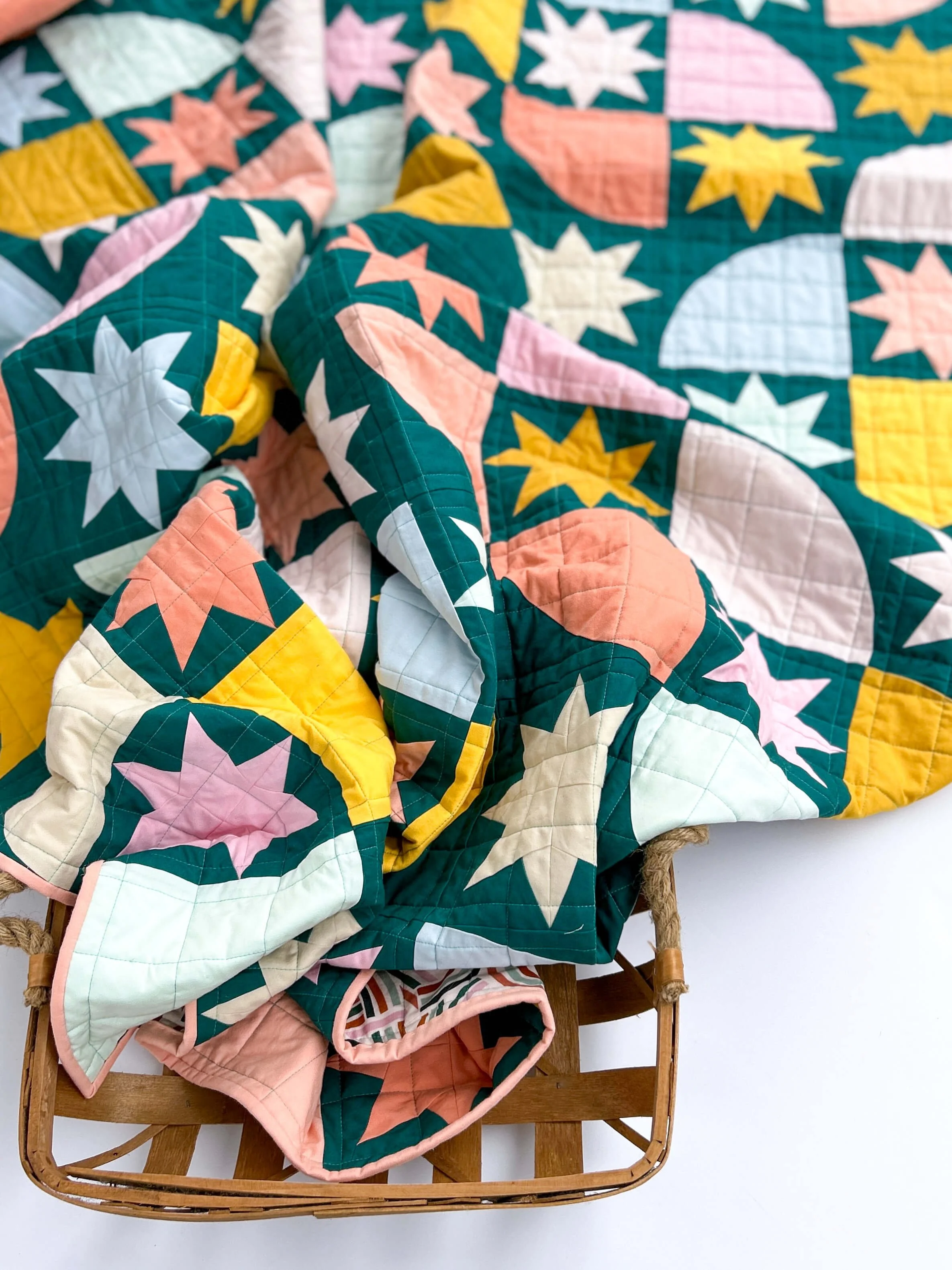 The Spark Quilt: A Burst of Color and Curves — Megan Collins Quilt Design