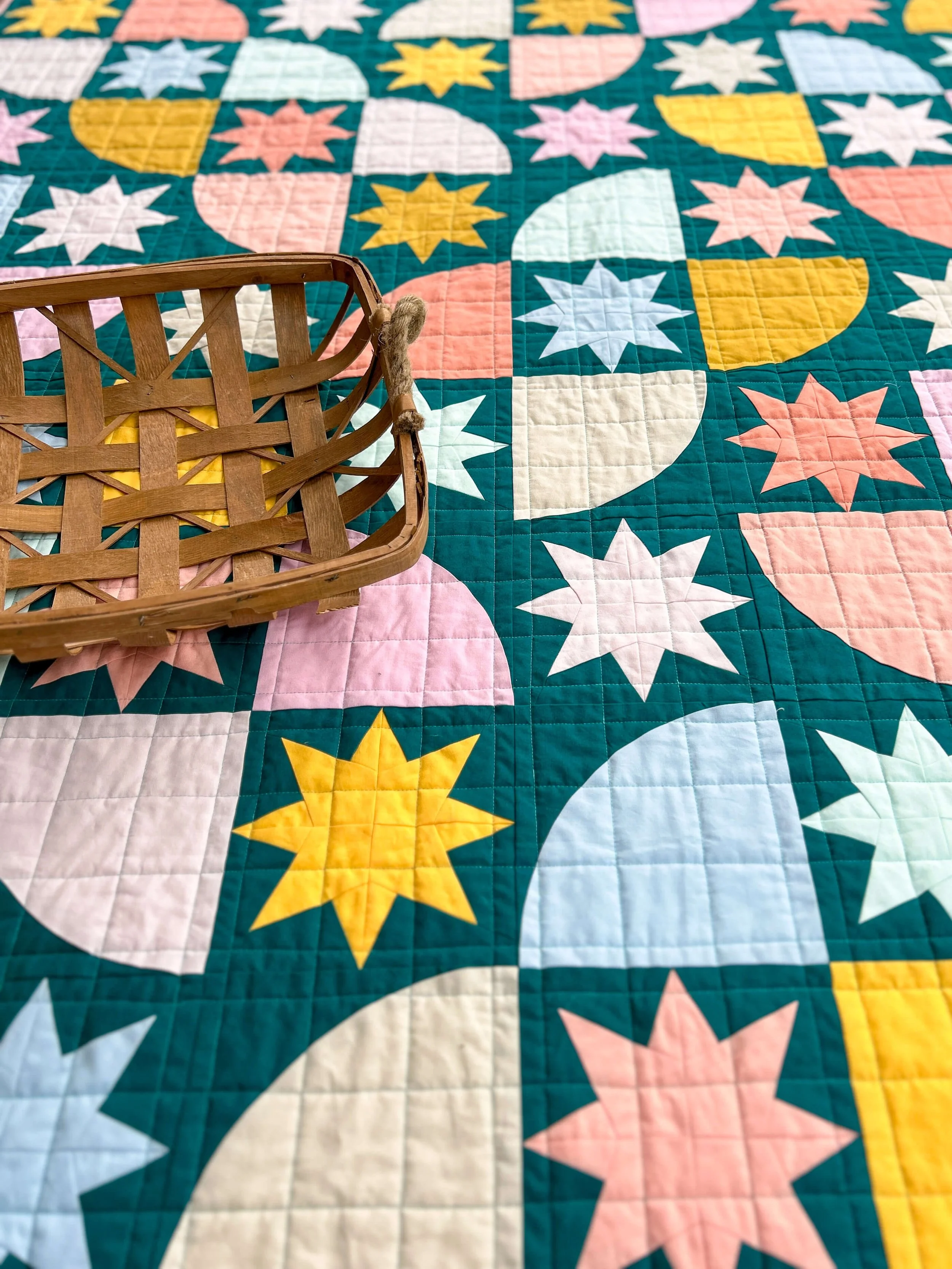 The Spark Quilt: A Burst of Color and Curves — Megan Collins Quilt Design