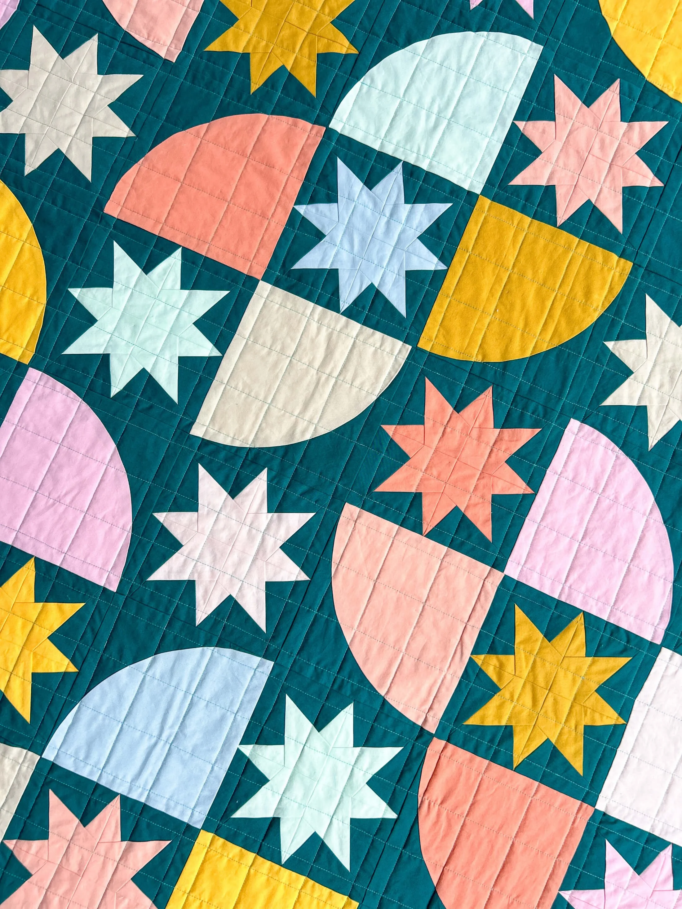 The Spark Quilt: A Burst of Color and Curves — Megan Collins Quilt Design