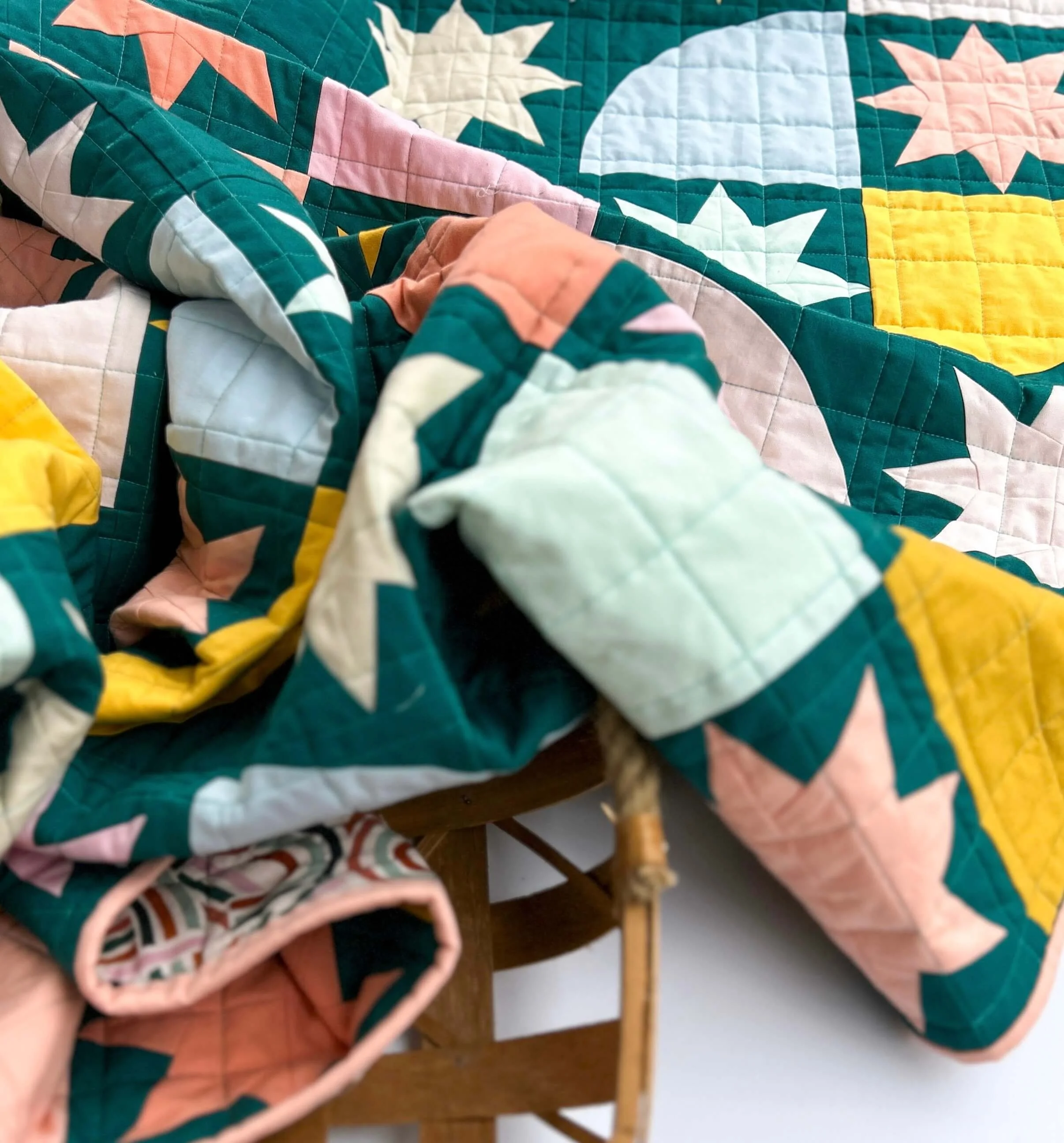 The Spark Quilt: A Burst of Color and Curves — Megan Collins Quilt Design
