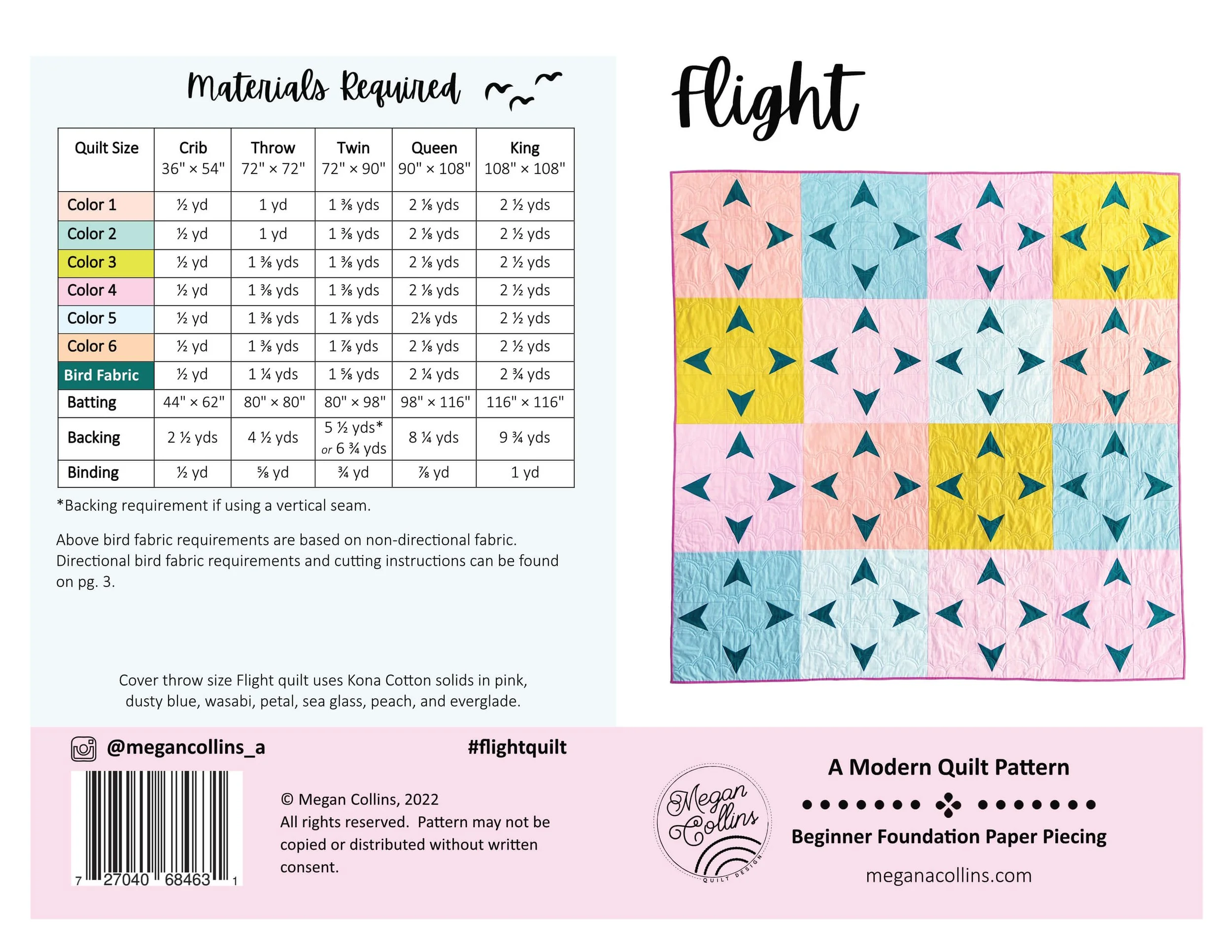 The Flight Quilt Pattern — Megan Collins Quilt Design