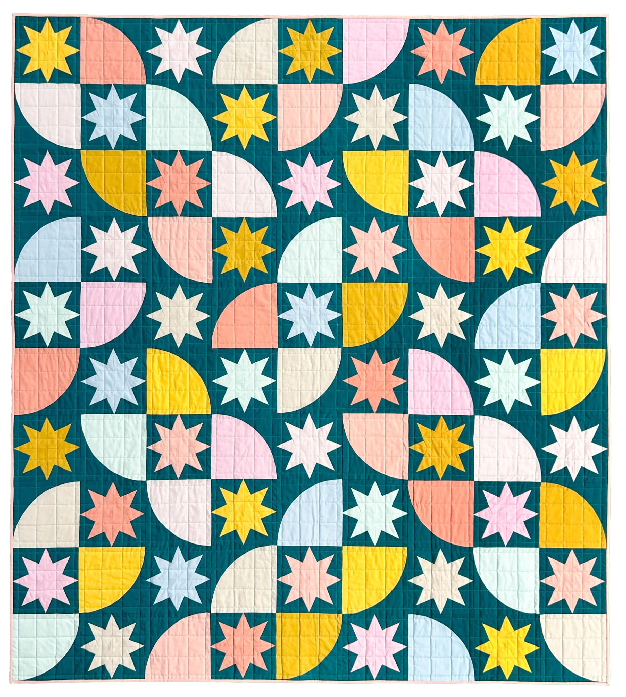 The Spark Quilt: A Burst of Color and Curves — Megan Collins Quilt Design