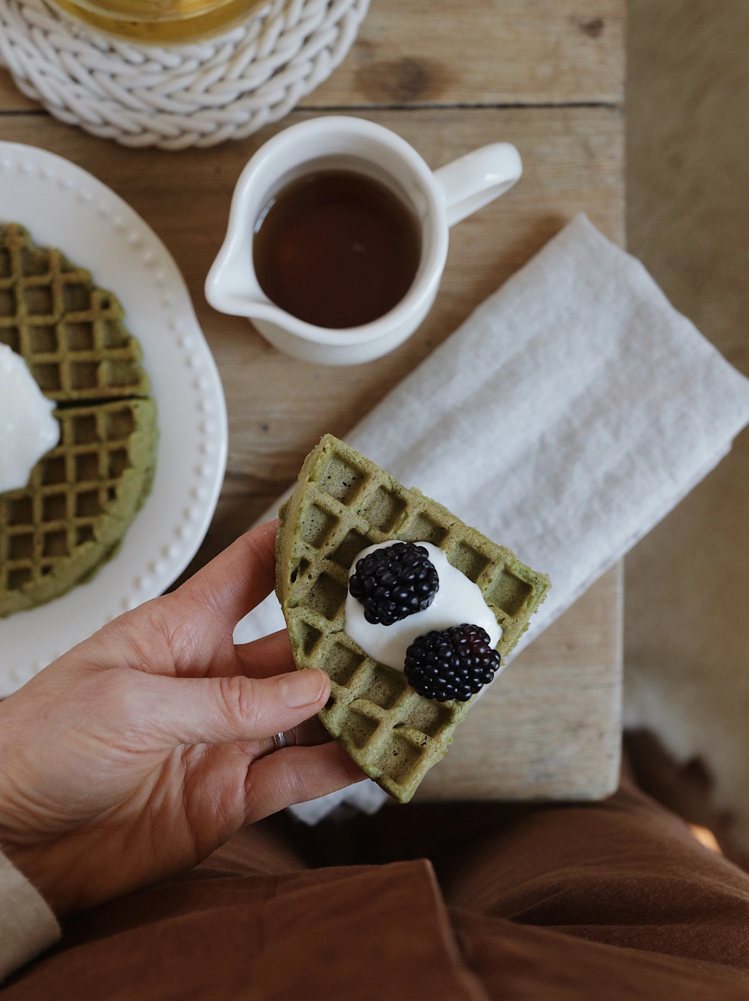 Gluten-free Green Tea Waffles — simply living well
