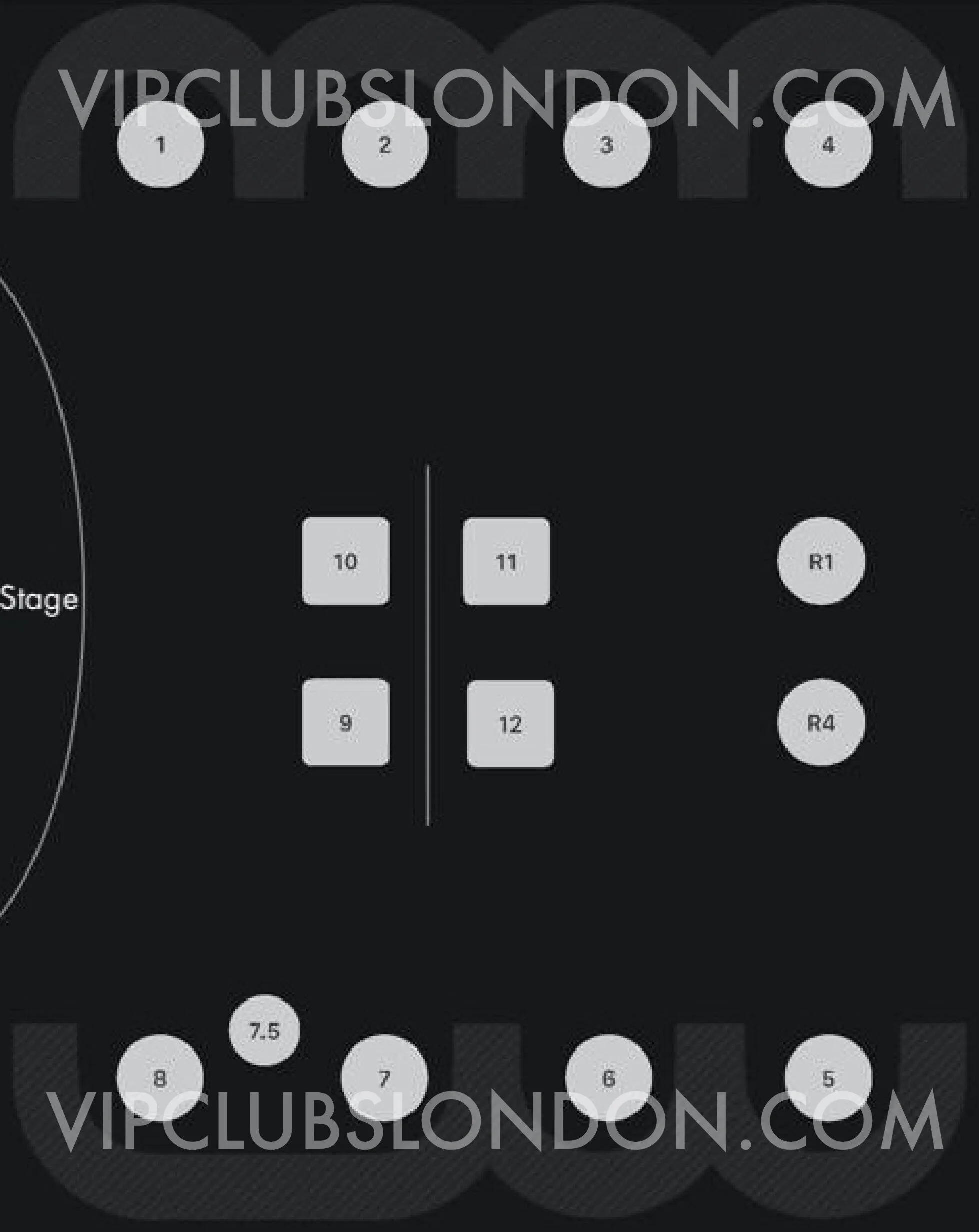 The Box Soho - Table Plan — VIP CLUBS LONDON