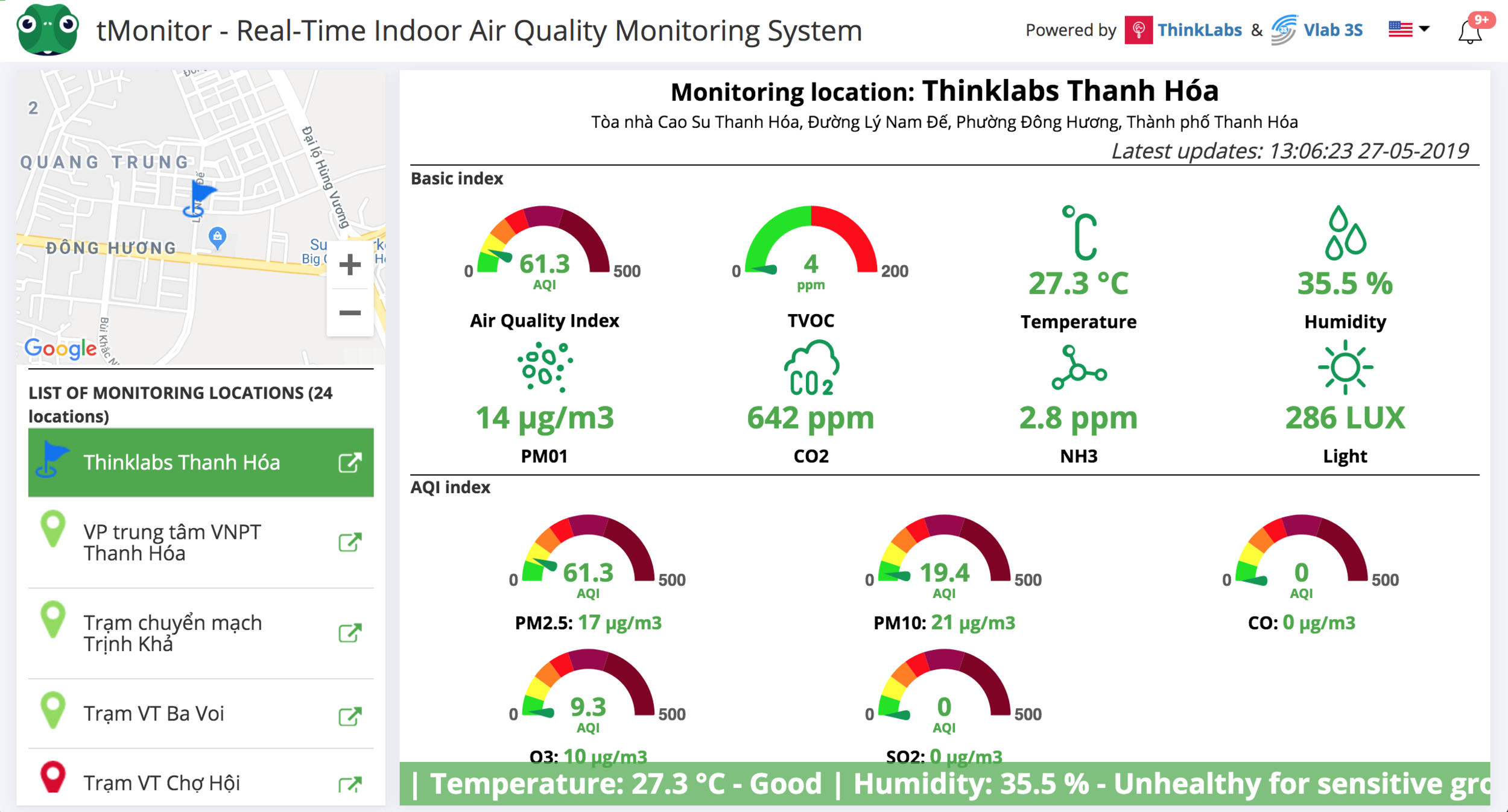 Product — tMonitor | Real-Time Indoor Air Quality Monitoring System