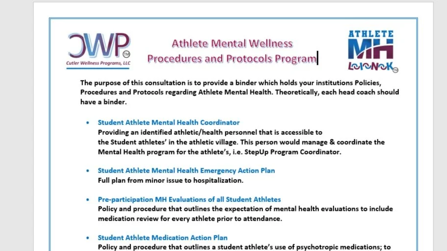 Athlete Mental Health L*I*N*K