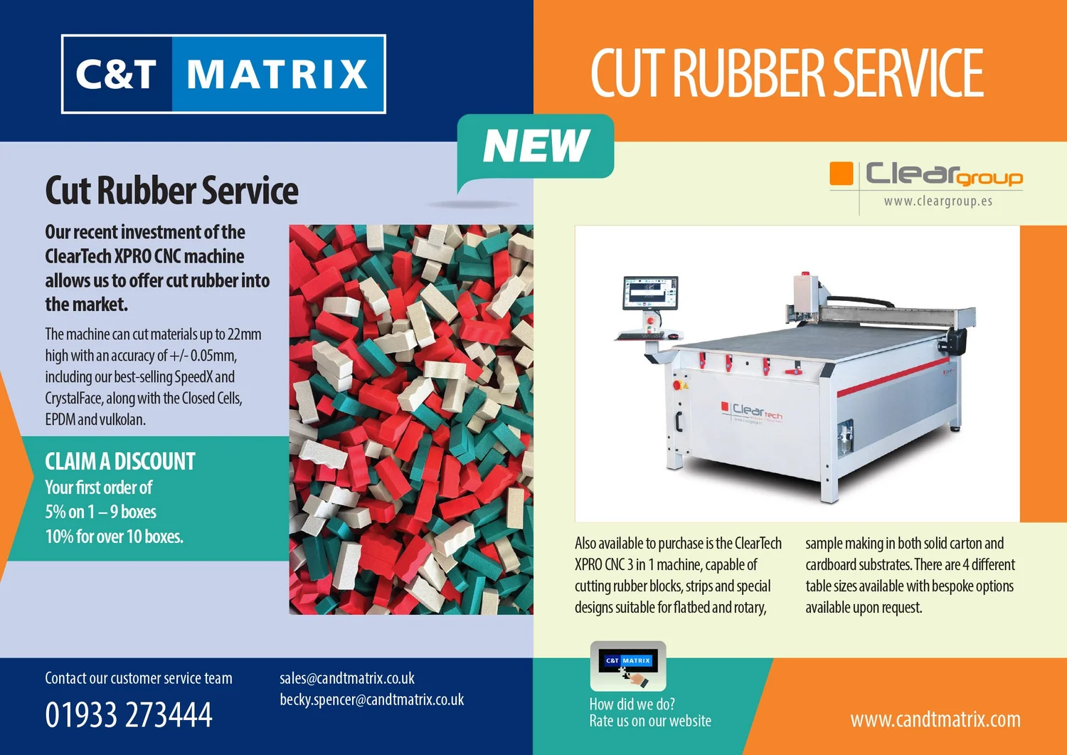 Cut Rubber Service — C&T Matrix