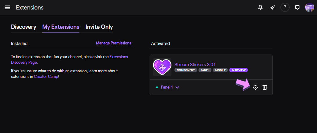 How to Install — Stream Stickers - Twitch Extension