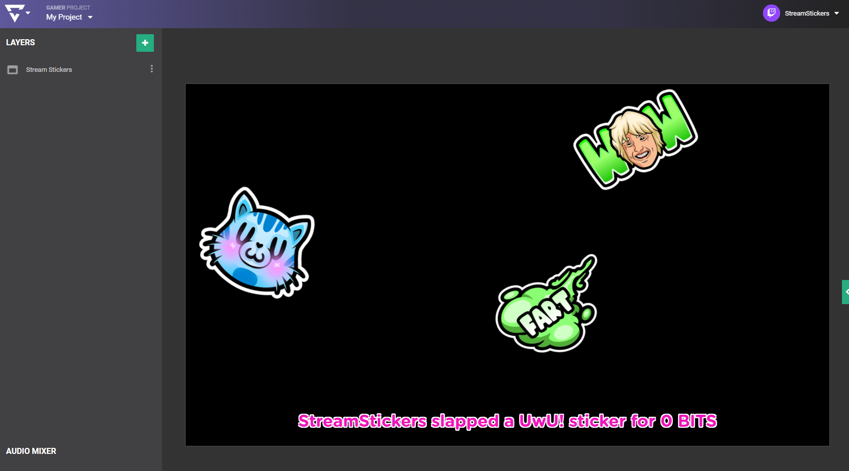 Lightstream.gg — Stream Stickers - Twitch Extension