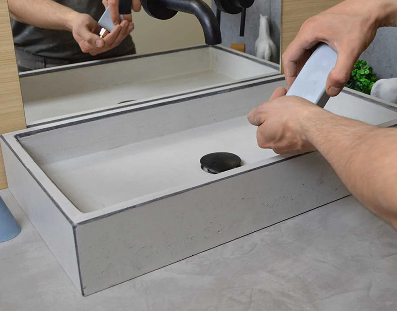 ISLA Handmade Concrete Basin - Essential collection — NEDEVDESIGN