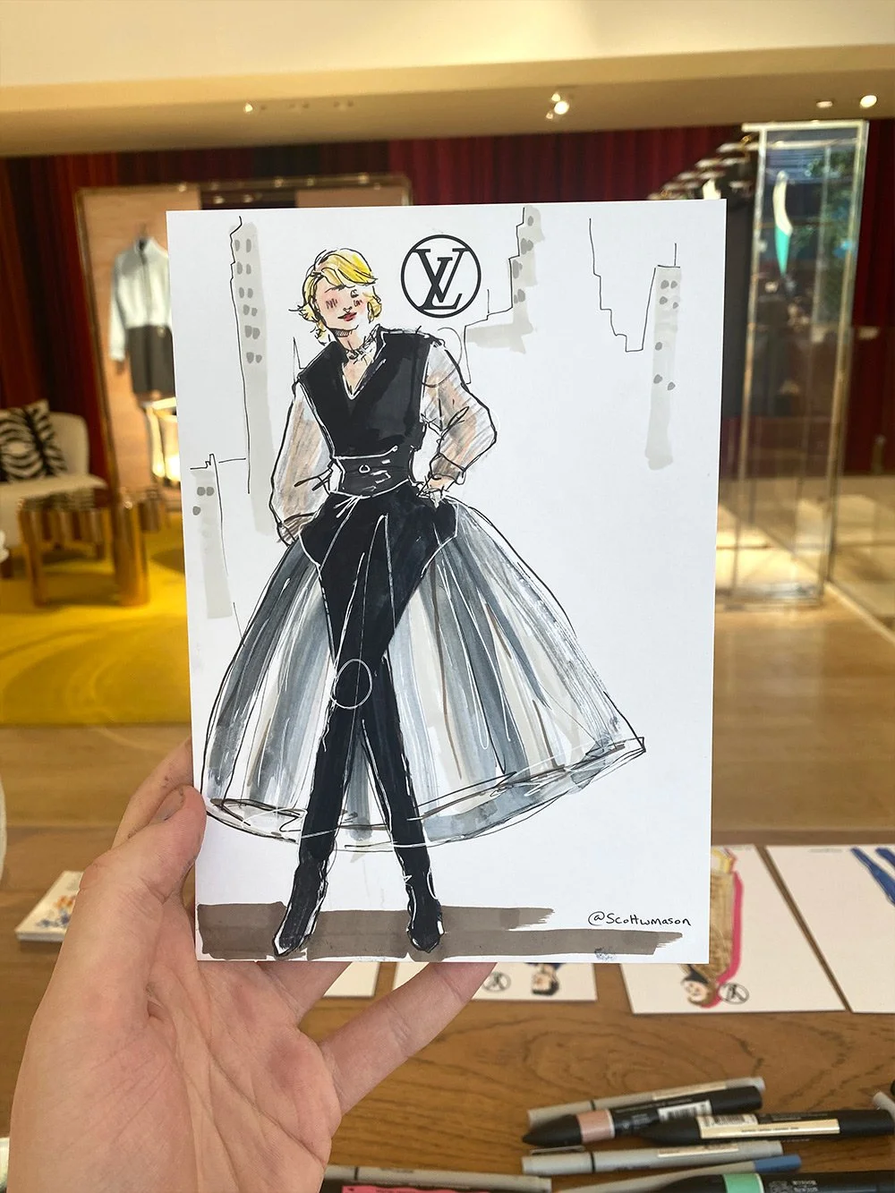 Live Drawing Events Fashion Illustration — Scott W Mason Fashion ...
