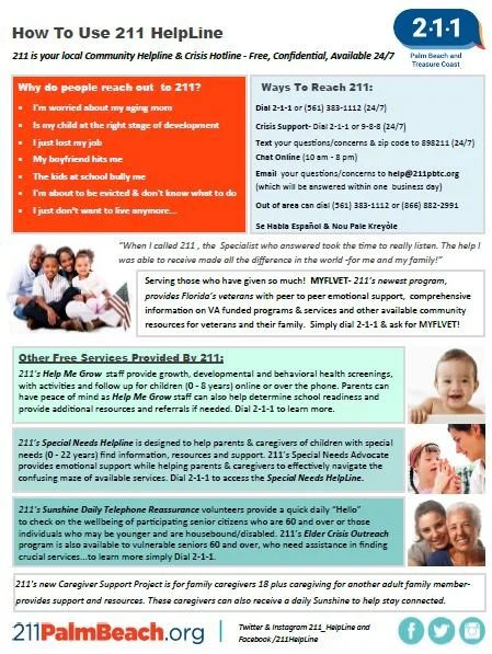 Phone Helpline 211 Palm Beach & Treasure Coast — 211 Helpline Palm ...