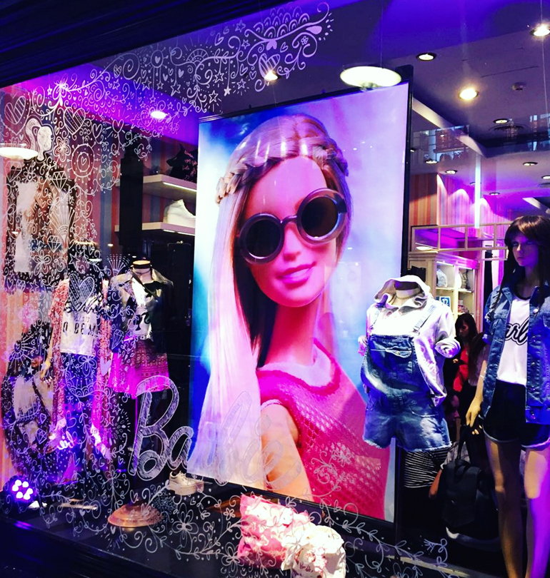 Barbie window display — Mek Frinchaboy