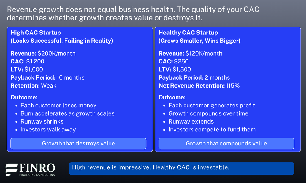 CAC for Startups: Definition, Formula, and Why It Matters | Finro