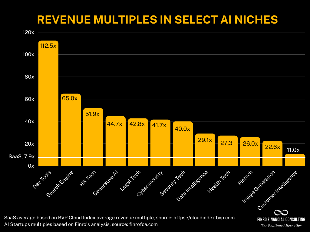 AI Startups: Valuations and Multiples 2024 | Finro Financial Consulting