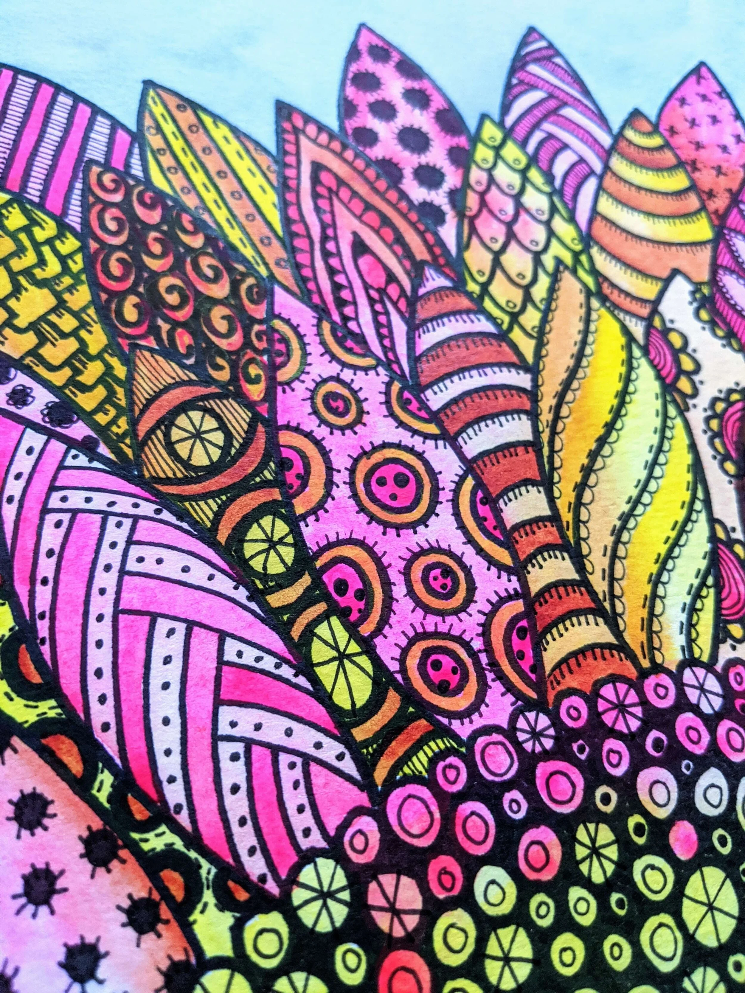 Colorful Zentangles Patterns