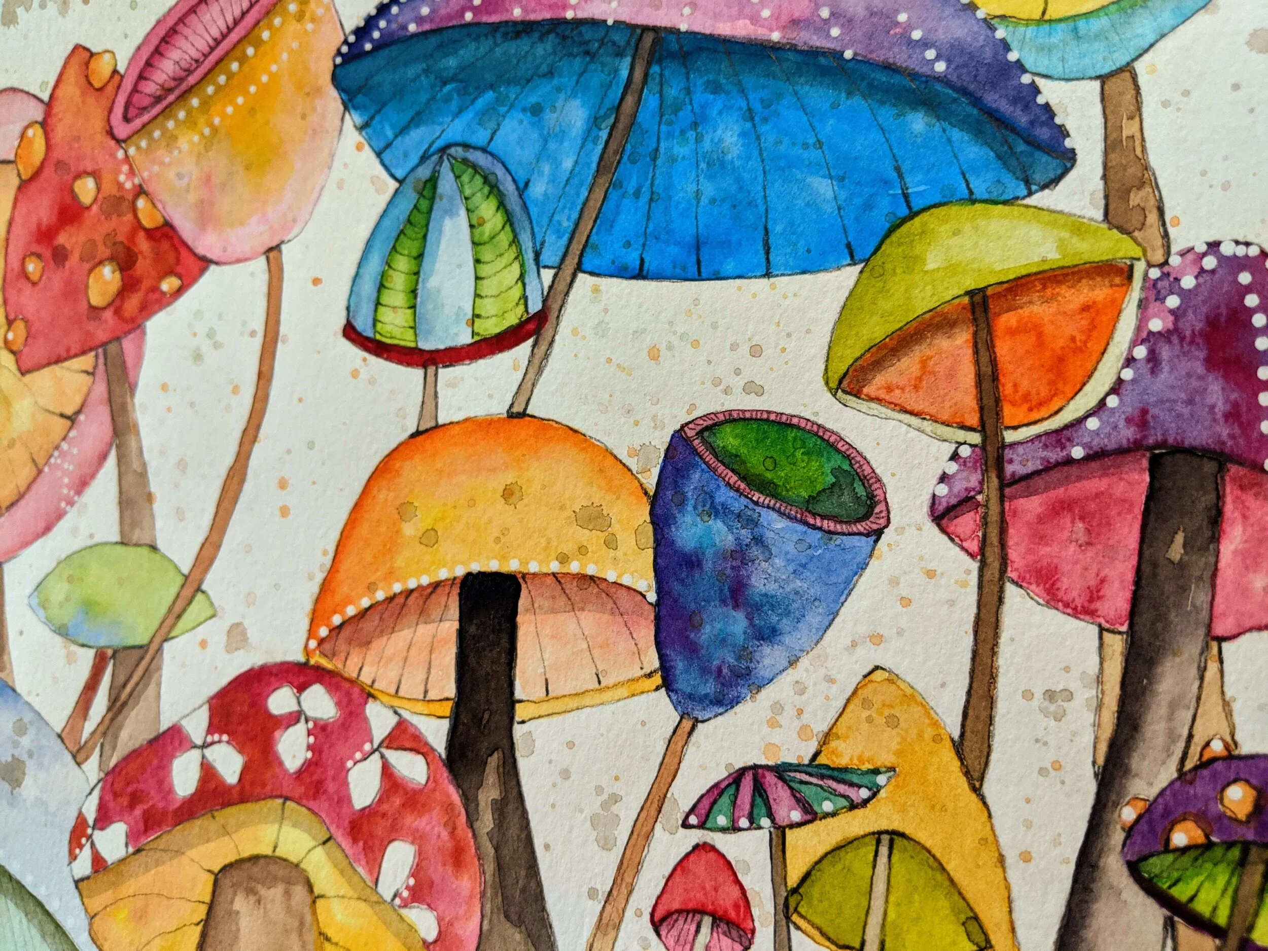 Mushroom Watercolor Painting