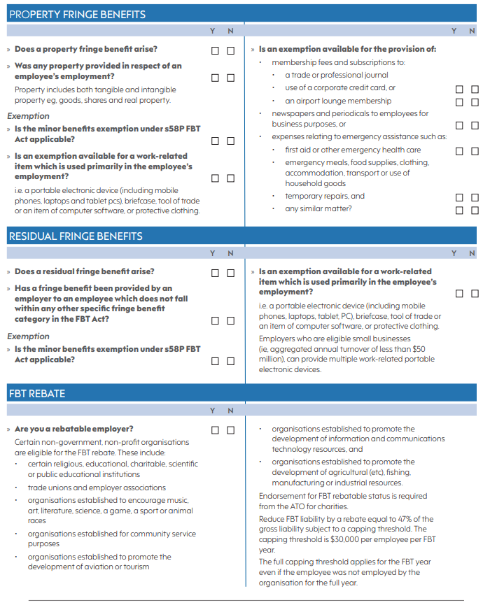 FBT Checklist 2024-25 — CE Smith & Co. Mackay