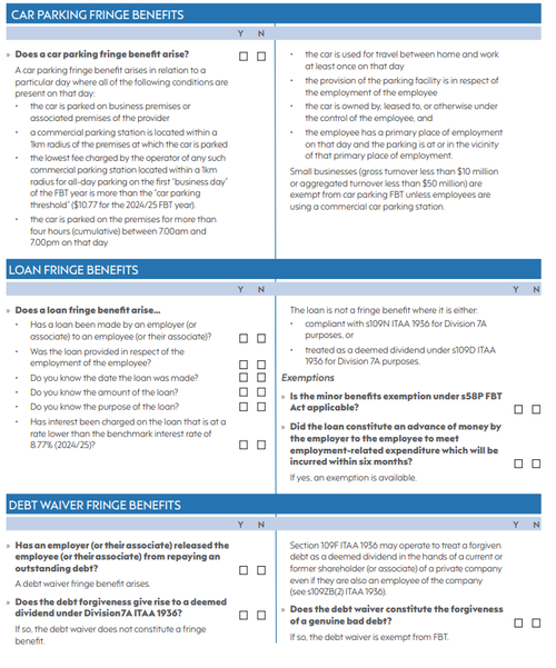 FBT Checklist 2024-25 — CE Smith & Co. Mackay