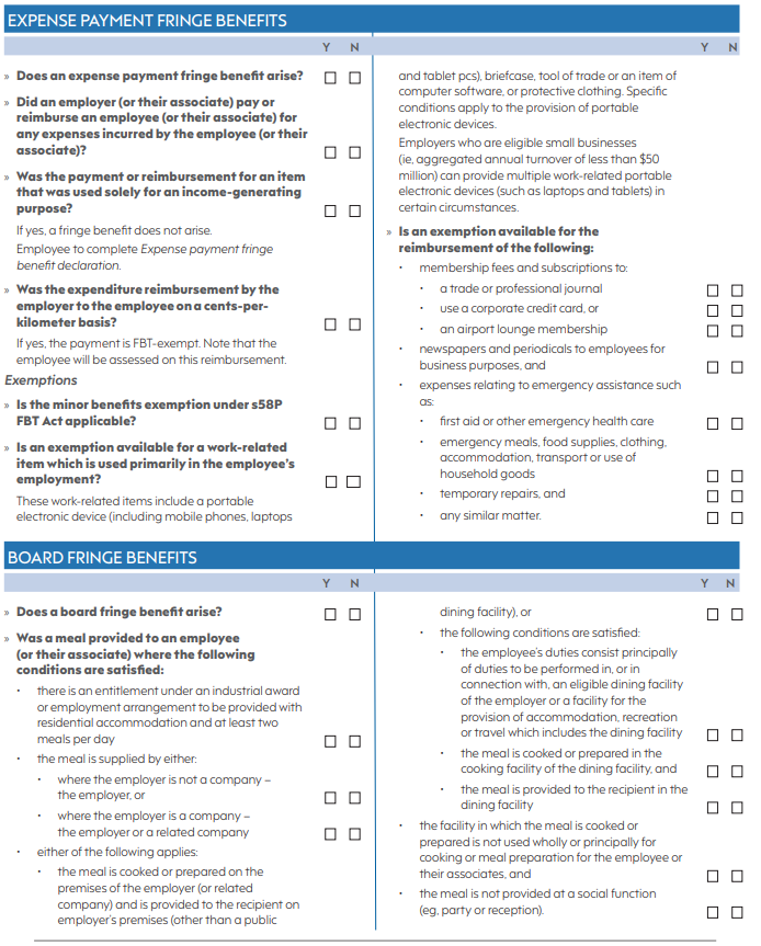 FBT Checklist 2024-25 — CE Smith & Co. Mackay