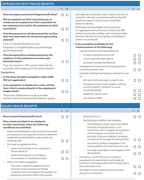 FBT Checklist 2024-25 — CE Smith & Co. Mackay