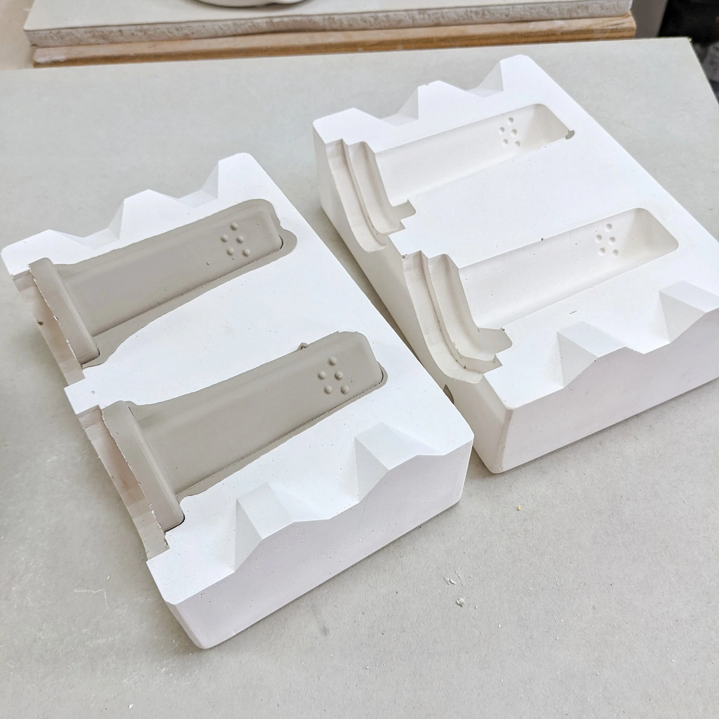 3D Printed and Slipcast Test Tiles - Old Forge Creations