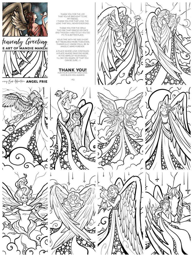 Coloring Book Pages Of Angels