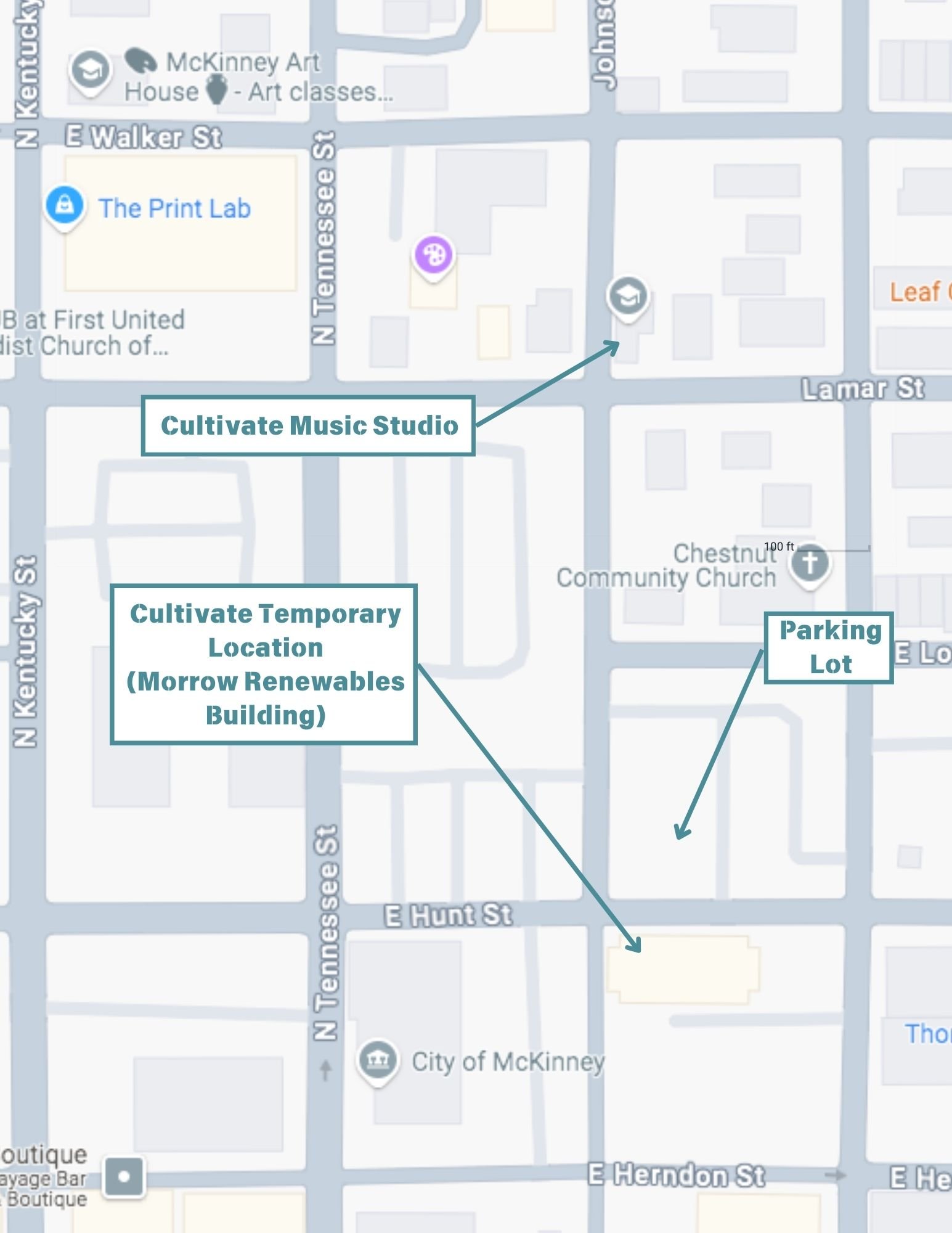 Temporary Location — Cultivate Music Studio
