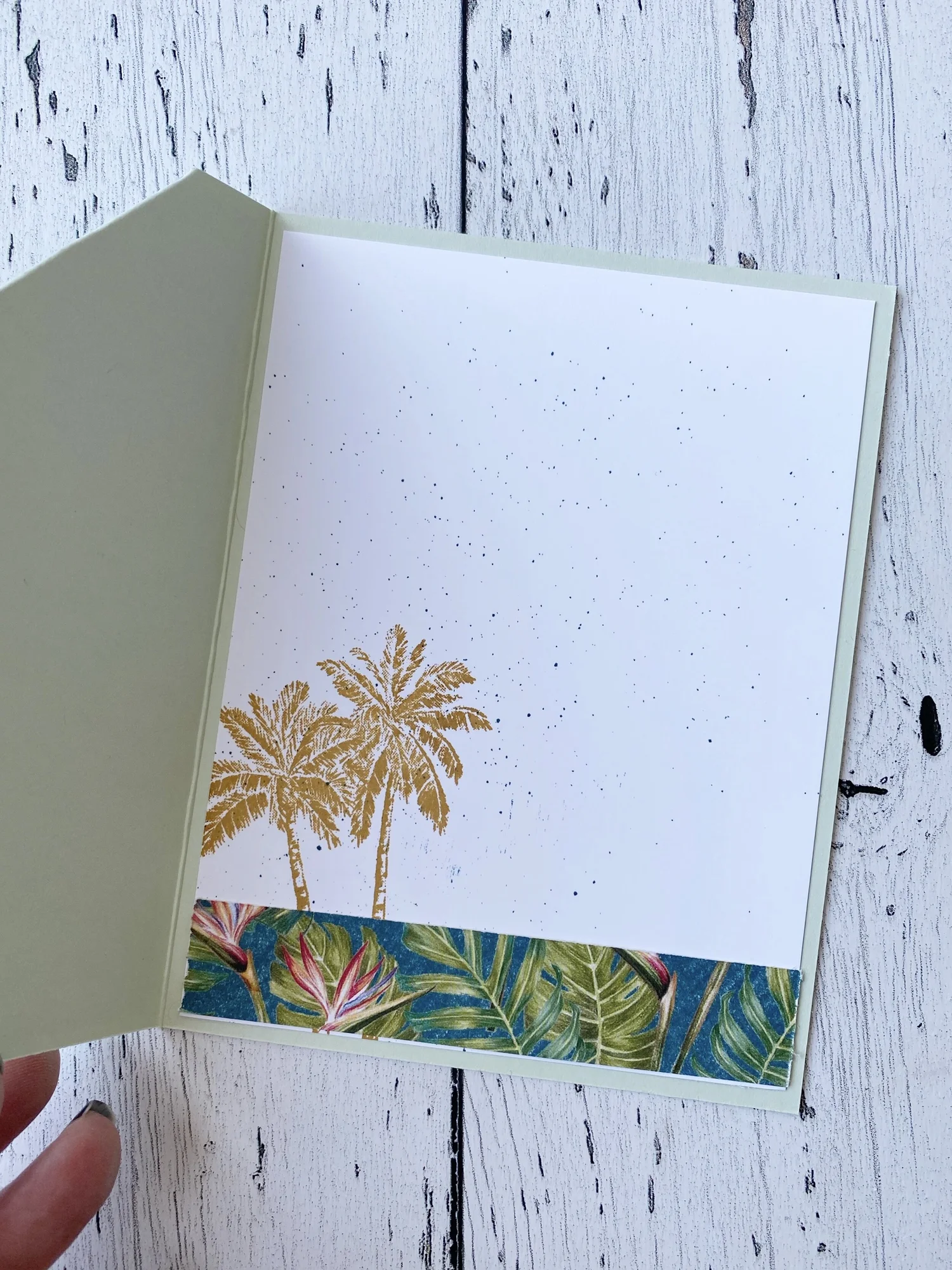 Corner Flip Card — Stamps & Stretchy Pants