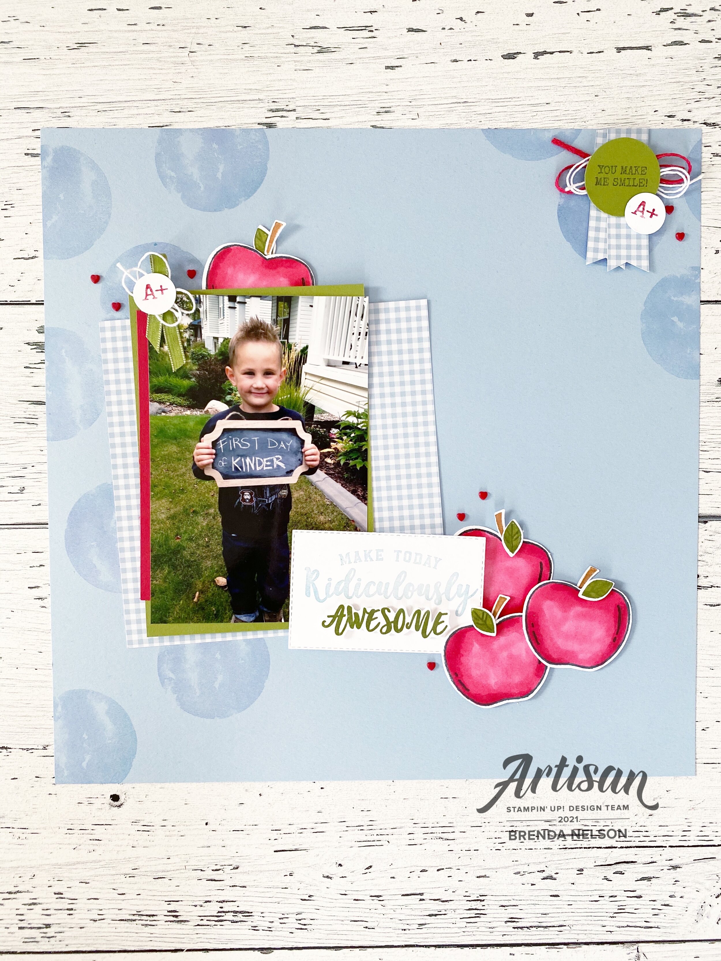 Scrapbook Layouts — Stamps & Stretchy Pants