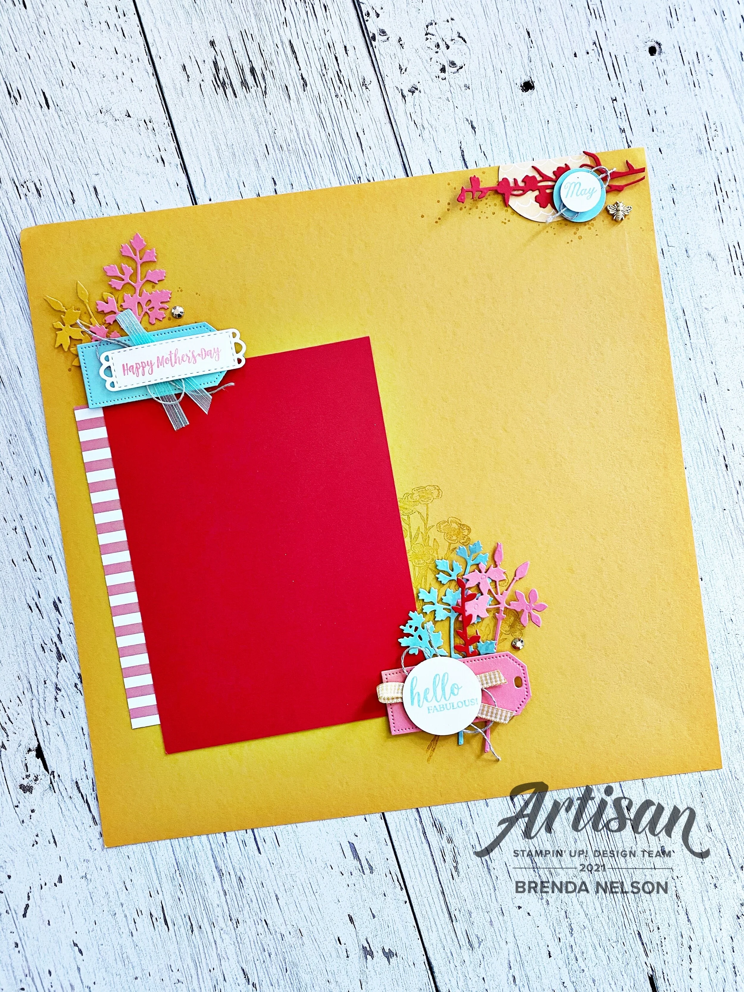 Scrapbook Layouts — Stamps & Stretchy Pants
