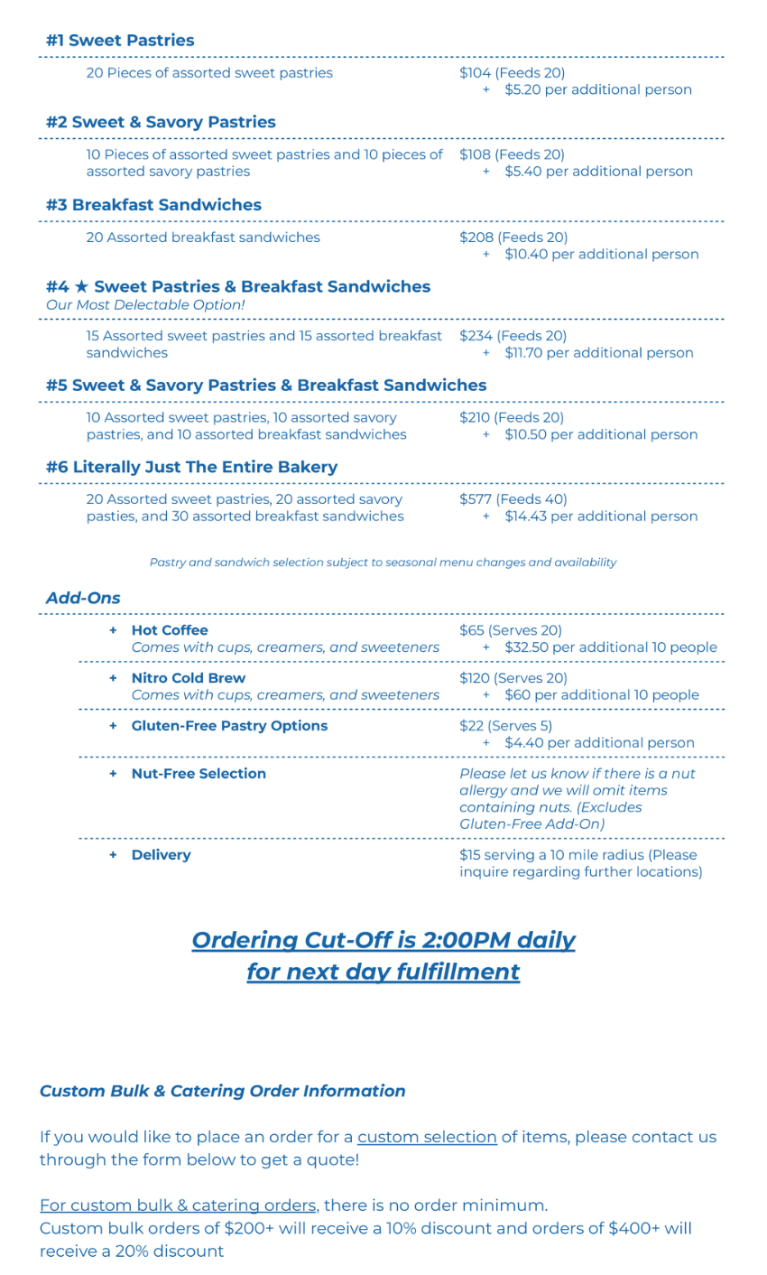 CATERING / BULK | Order Catering Today — Glutenus Maximus Bakehouse