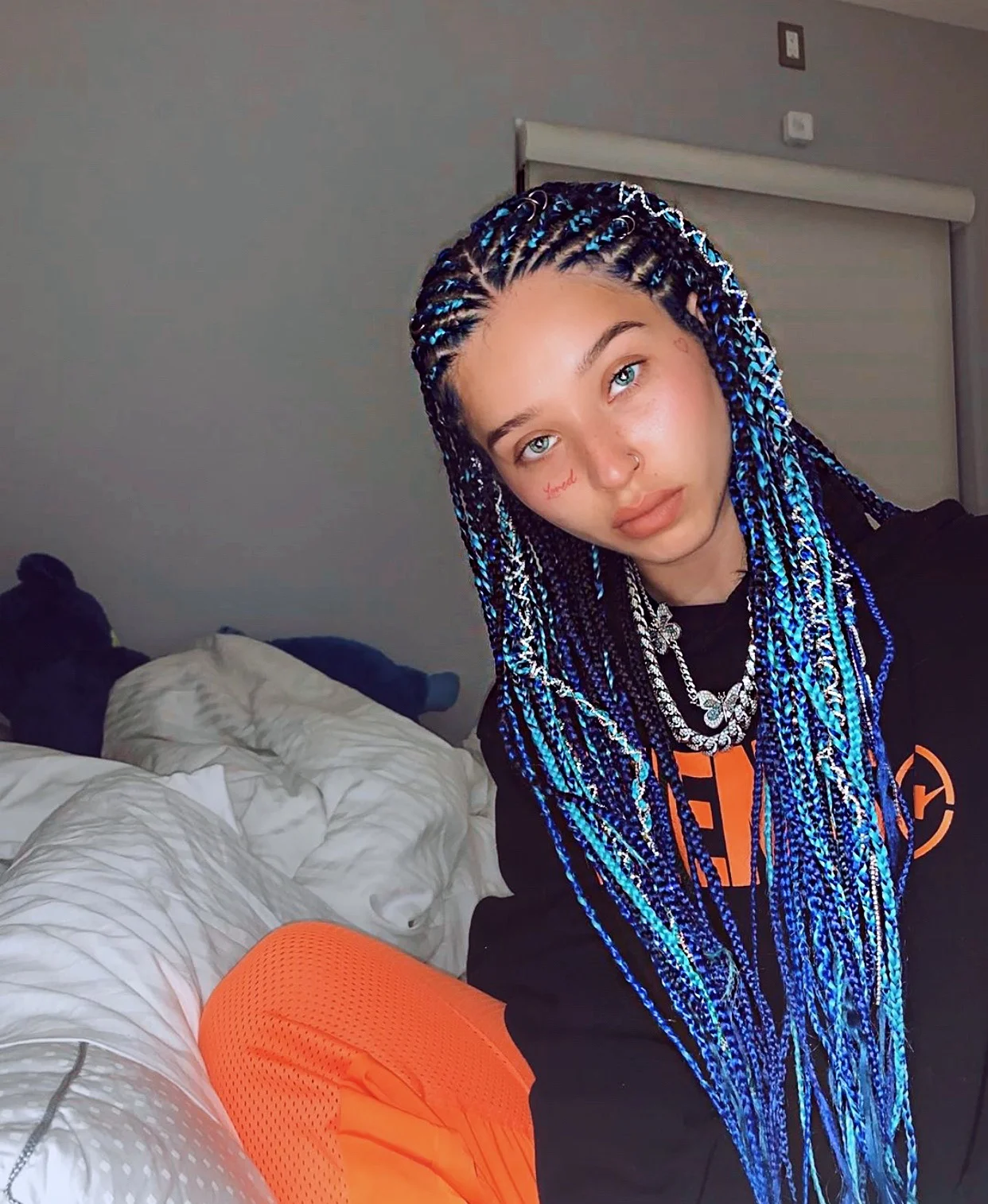 Dark Blue Box Braids