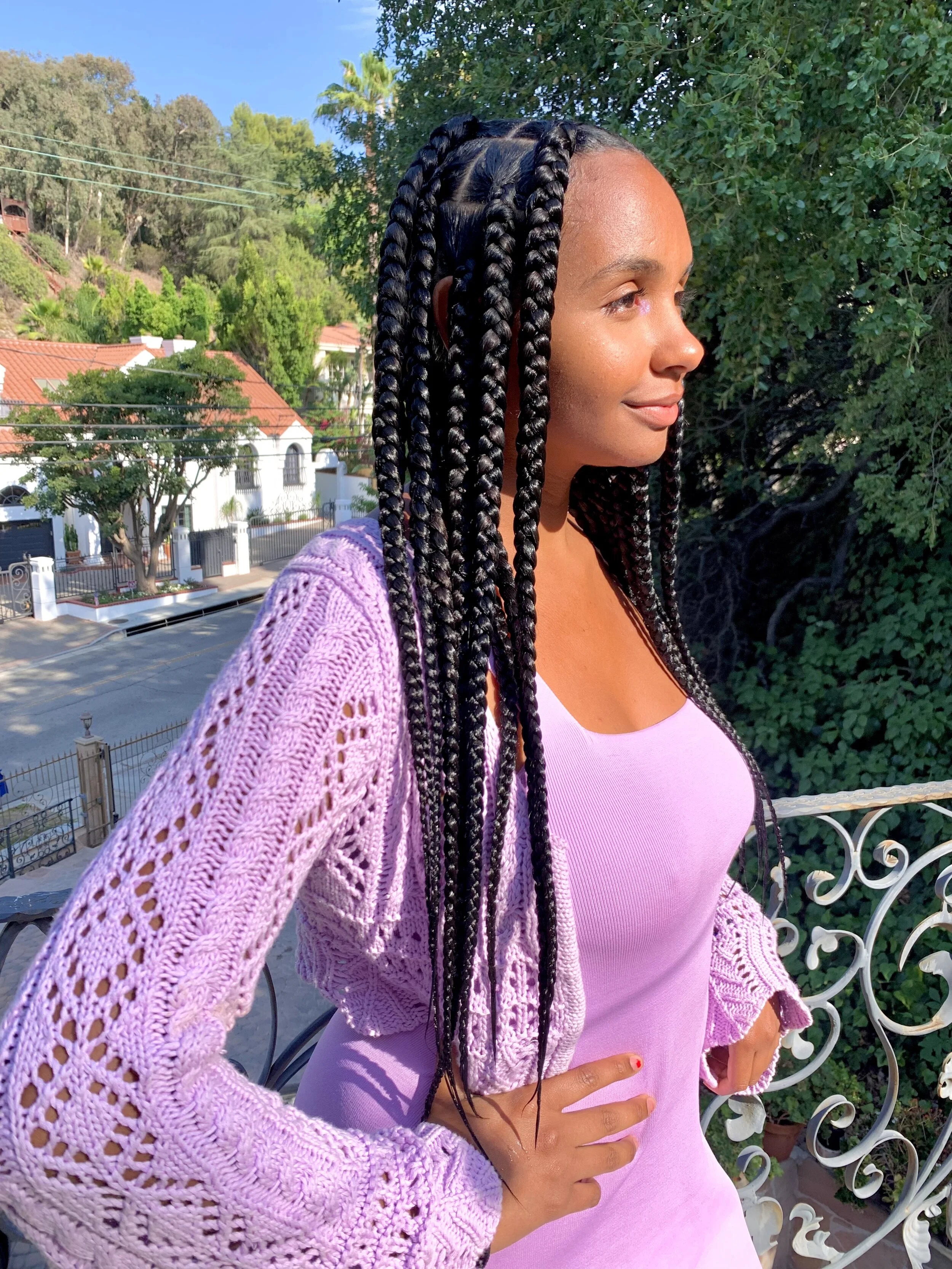 Jumbo Goddess Braids With Weave