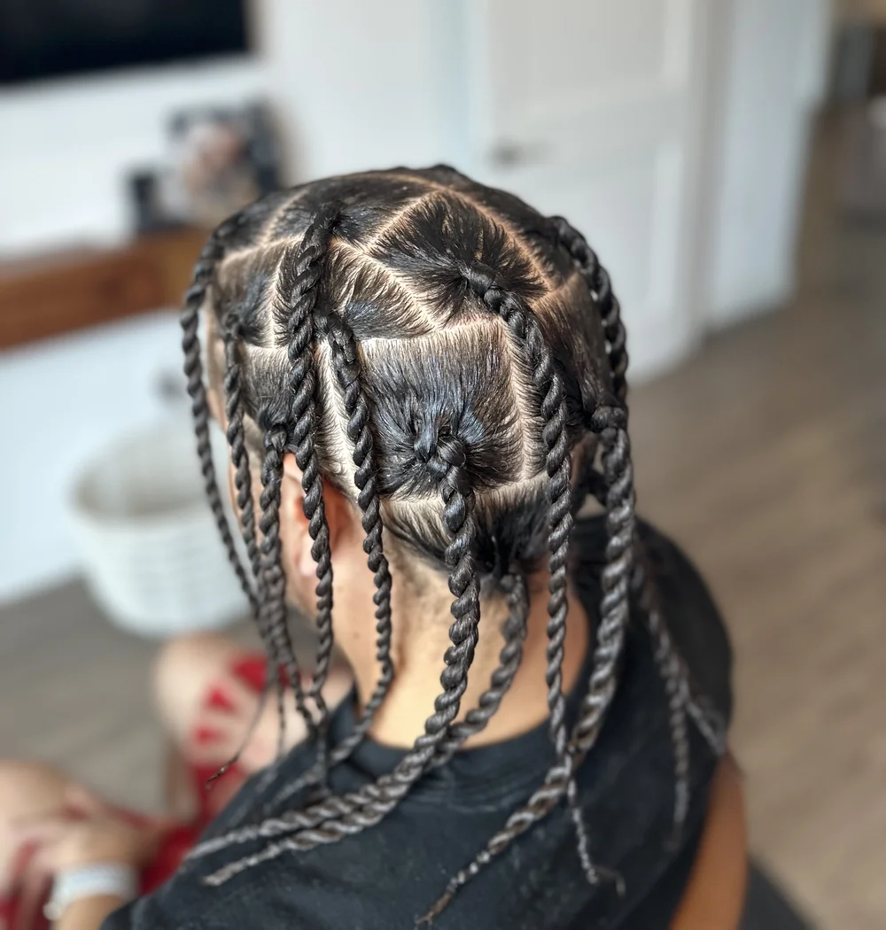 White Short Hair Twists