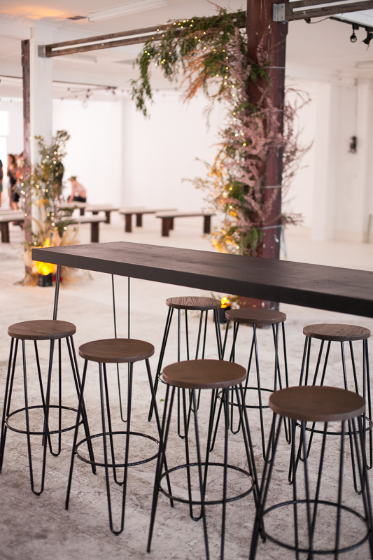 Black High Bar Bench — Maisey Event Hire