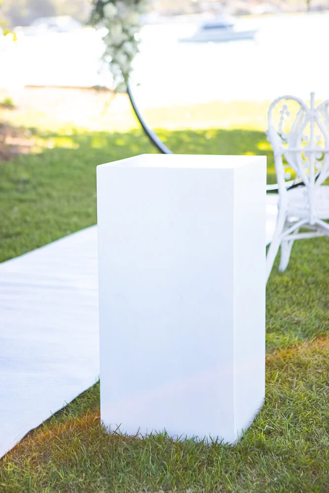 White Plinth (Medium & large) — Maisey Event Hire