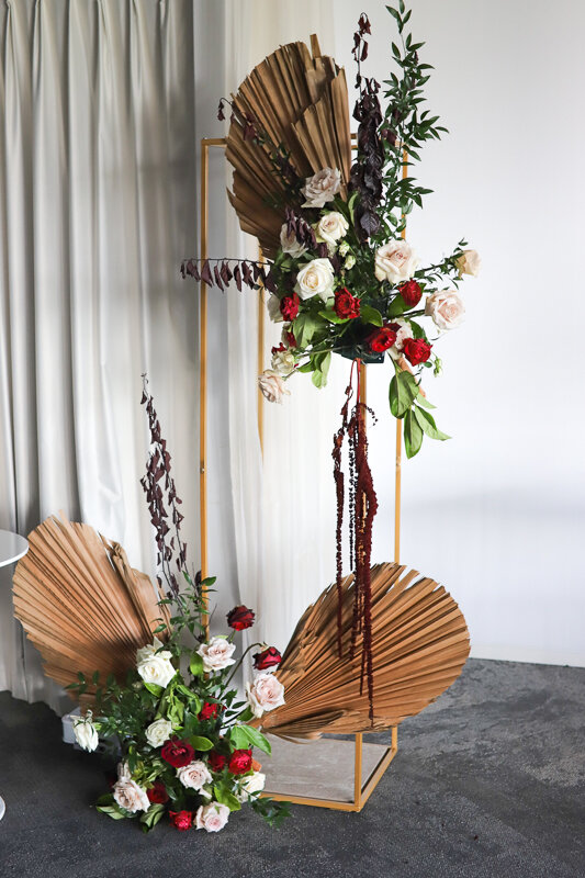 Set of Two Gold Towers — Maisey Event Hire
