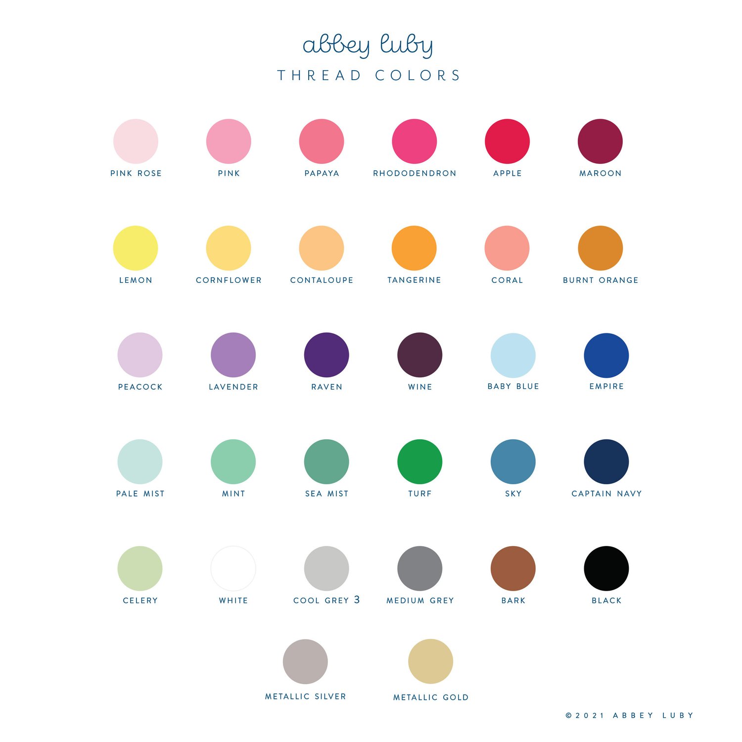 Champagne Color Chart