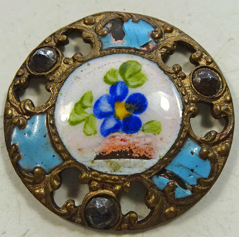 Antique and vintage enamel buttons for sale — VINTAGE BUTTON EMPORIUM